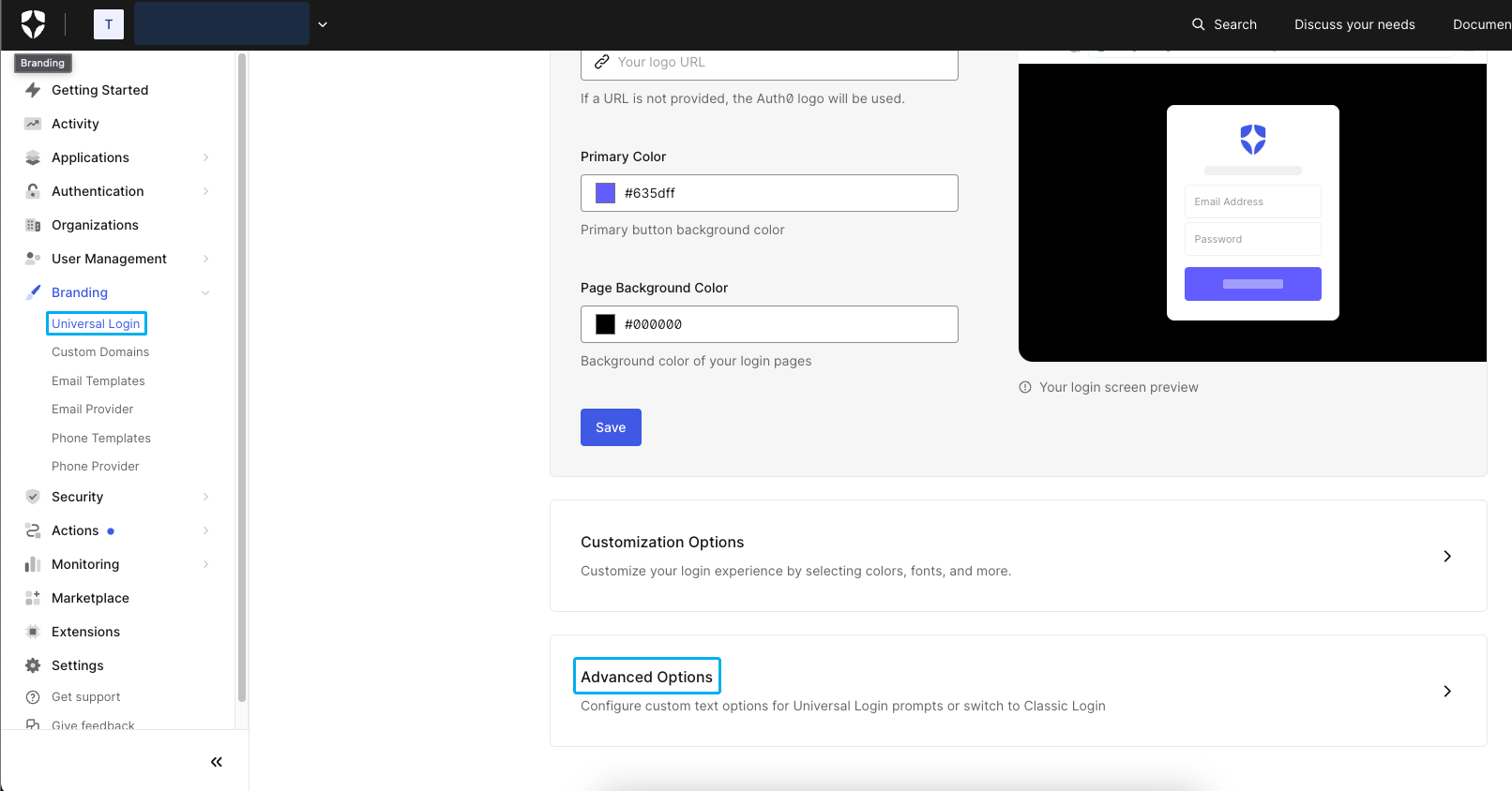 Auth0 Support Center - Customize Error Message Displayed to Users Who Are Blocked
