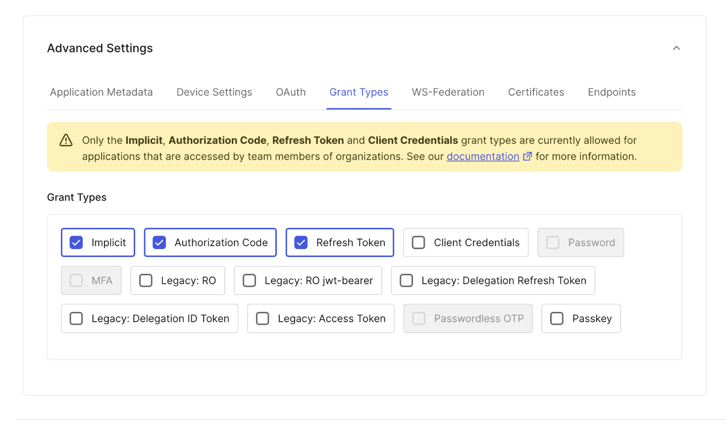 Auth0 Support Center - Unable to Enable Refresh Token Rotation and Refresh Token Expiration in ...