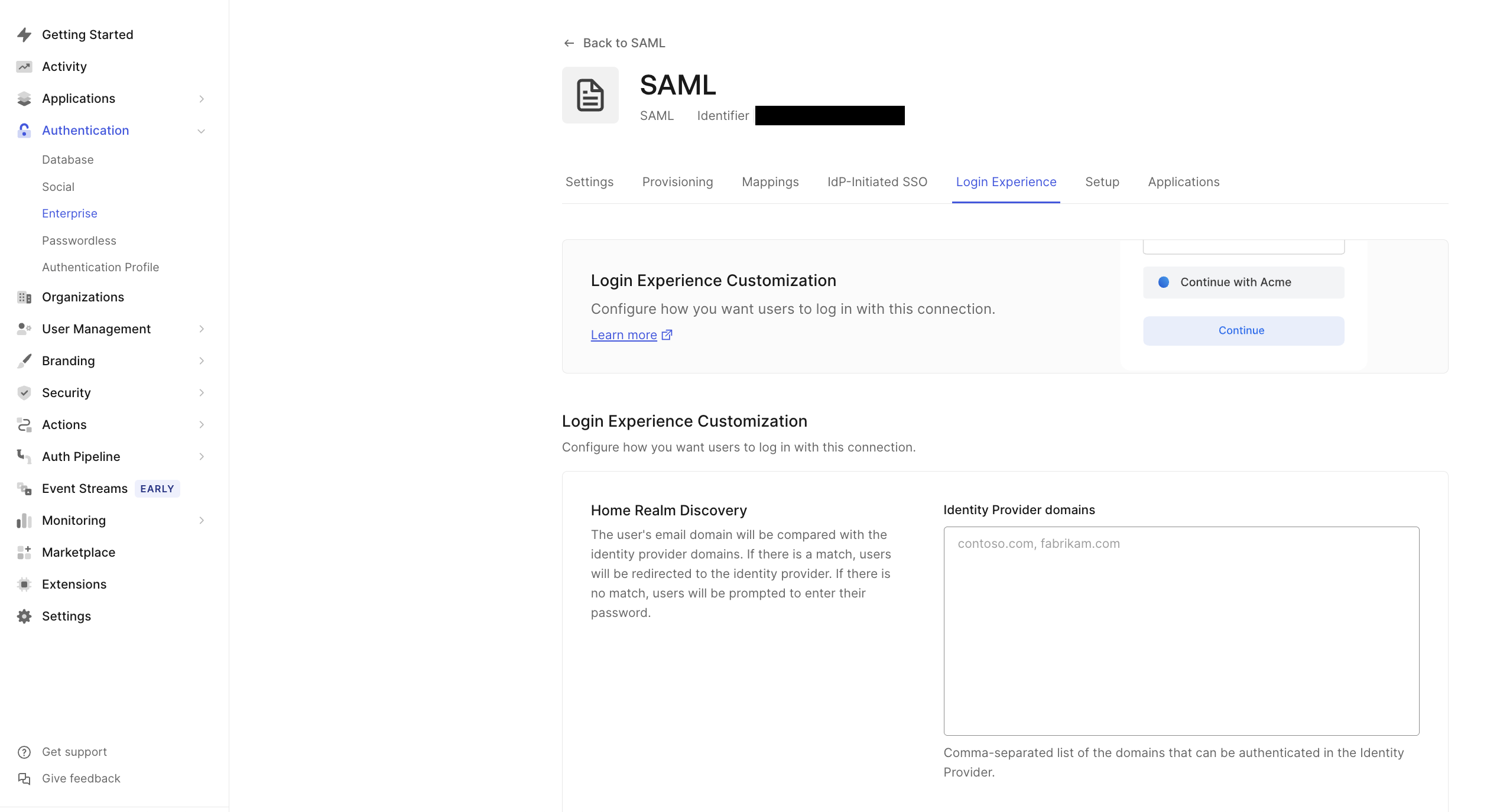 Auth0 Support Center - How to Allow Username/Password and Federated Logins