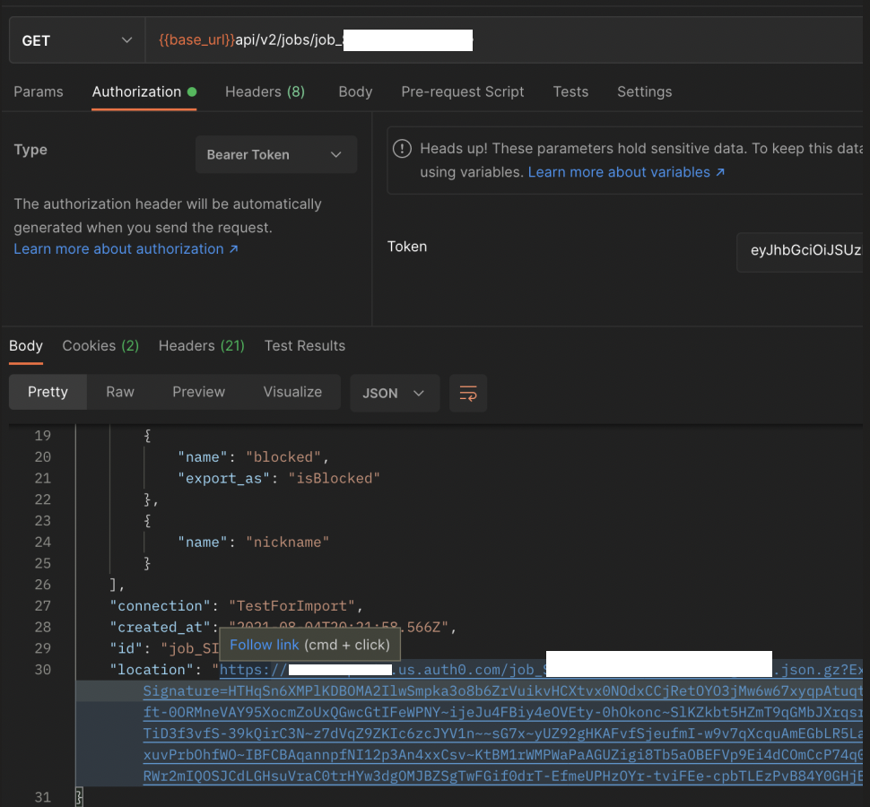 Auth0 Support Center - Get or Export Users from the Tenant
