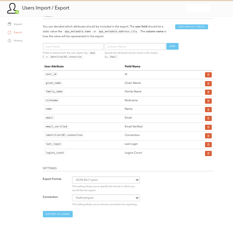 Auth0 Support Center - Get or Export Users from the Tenant