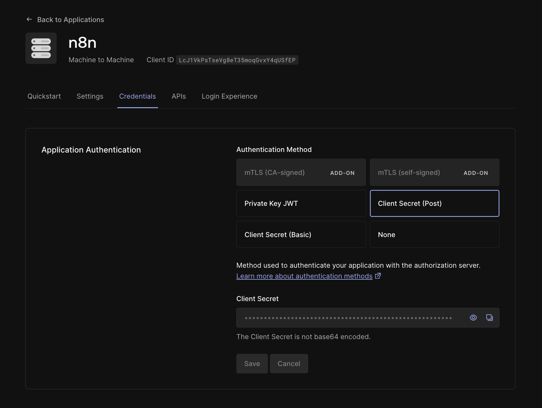 Auth0 Support Center - Integrate Auth0 with n8n.io Using the Management API